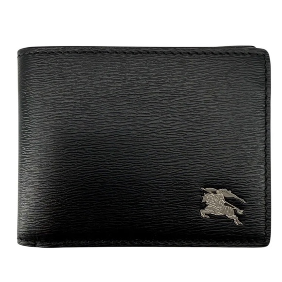 Burberry | Bags | Burberry Black Leather Equestrian Knight Device ...